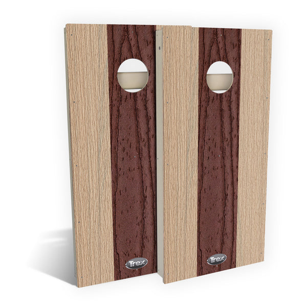 Trex® Cornhole Two Tone Carmel/ Lava Rock Cornhole Board Set (includes ...
